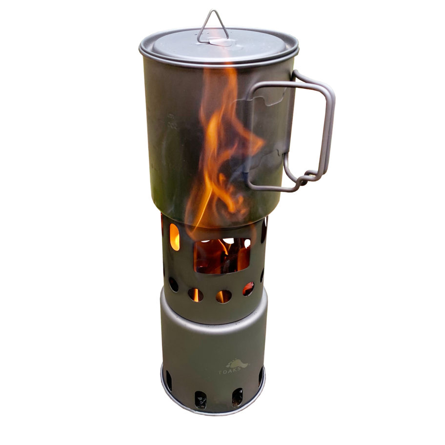 Bug Out Better with the Titanium Wood Burning Stove & Ti Cooking Pot ...
